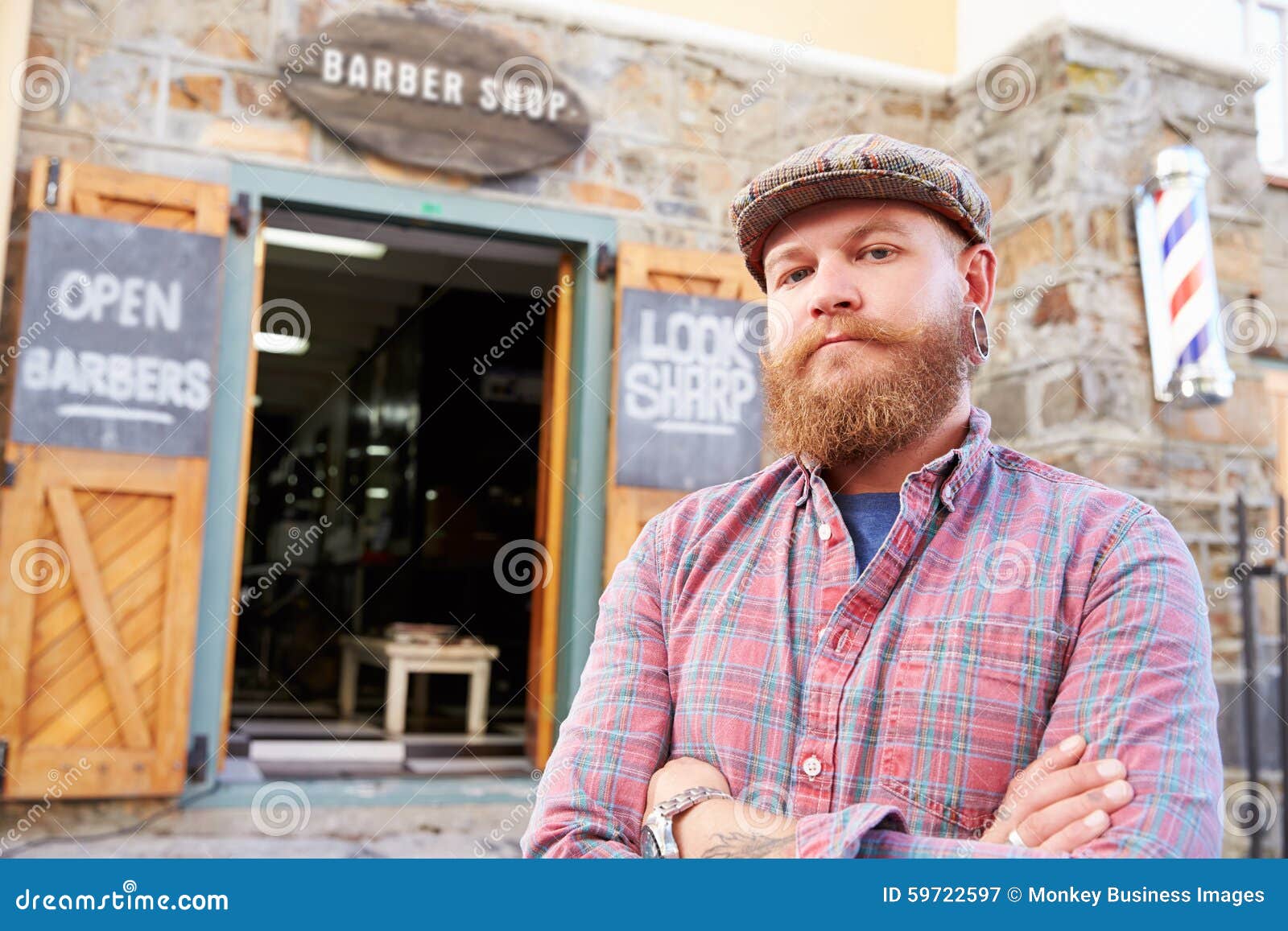 Portrait of Hipster Barber Standing Outside Shop Stock Image - Image of ... Portrait of Hipster Barber Standing Outside Shop Stock Image - Image of ...