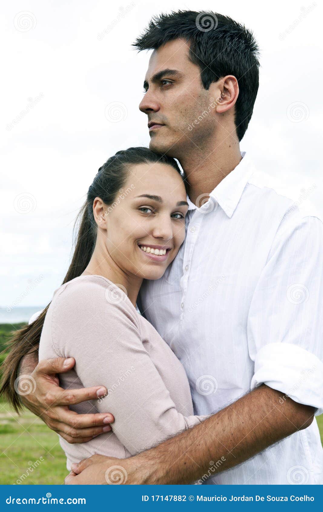 Portrait of a Hispanic Couple in Love Stock Photo - Image of happy ...