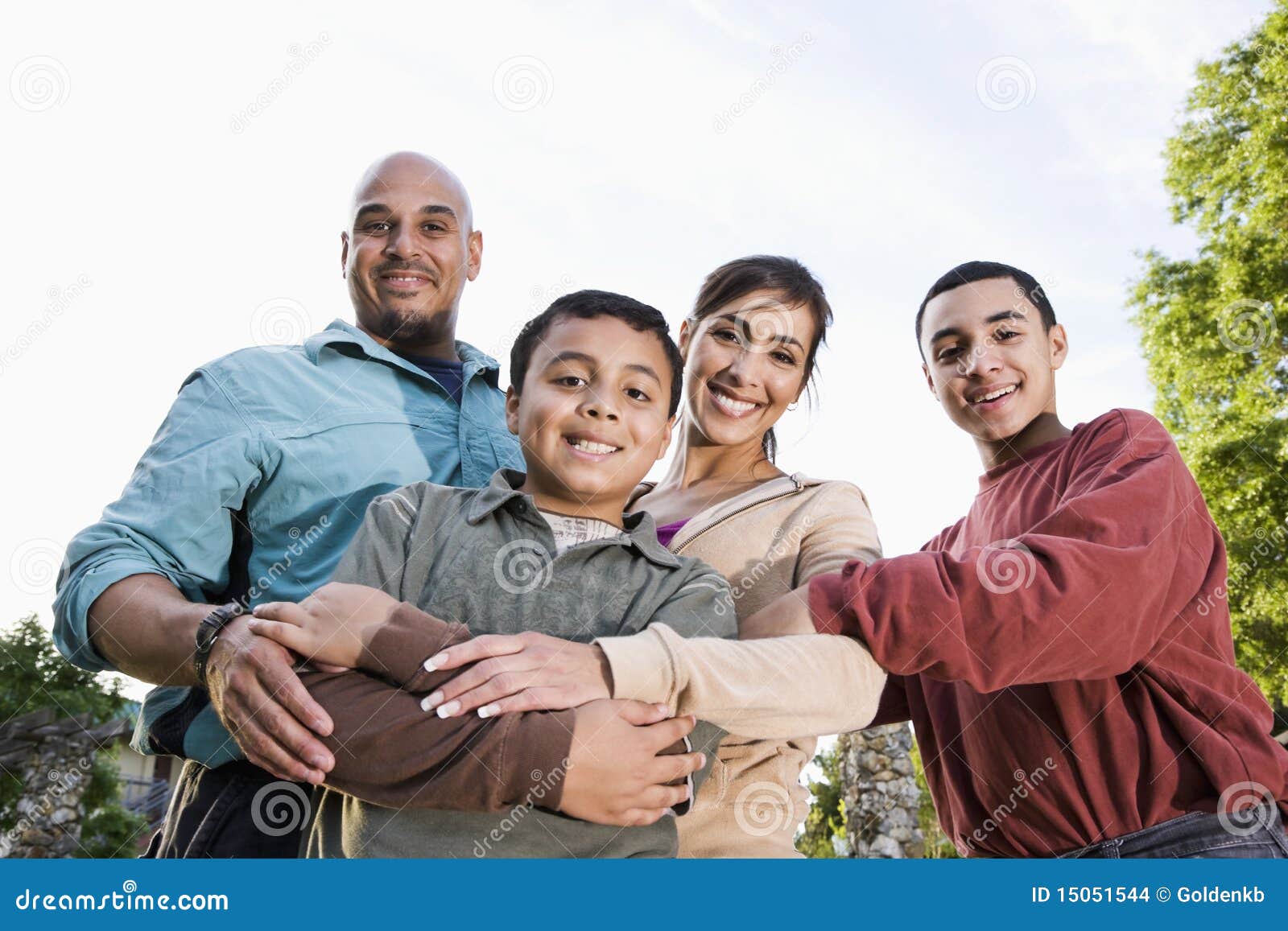 Portrait of Hispanic Family Outdoors Stock Photo - Image of parents ...