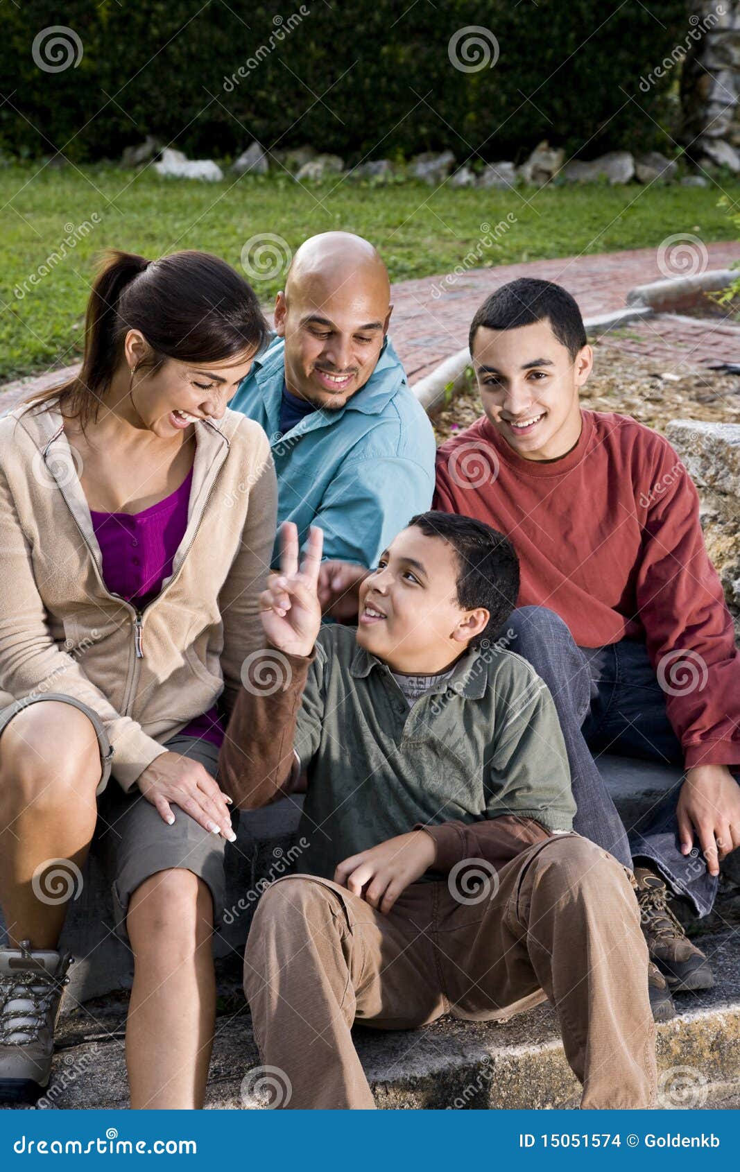 Portrait of Hispanic Family Outdoors Stock Photo - Image of portrait ...
