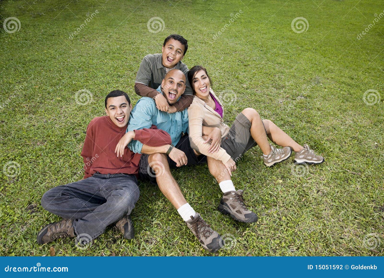 Portrait of Hispanic Family Outdoors Stock Photo - Image of outdoors ...