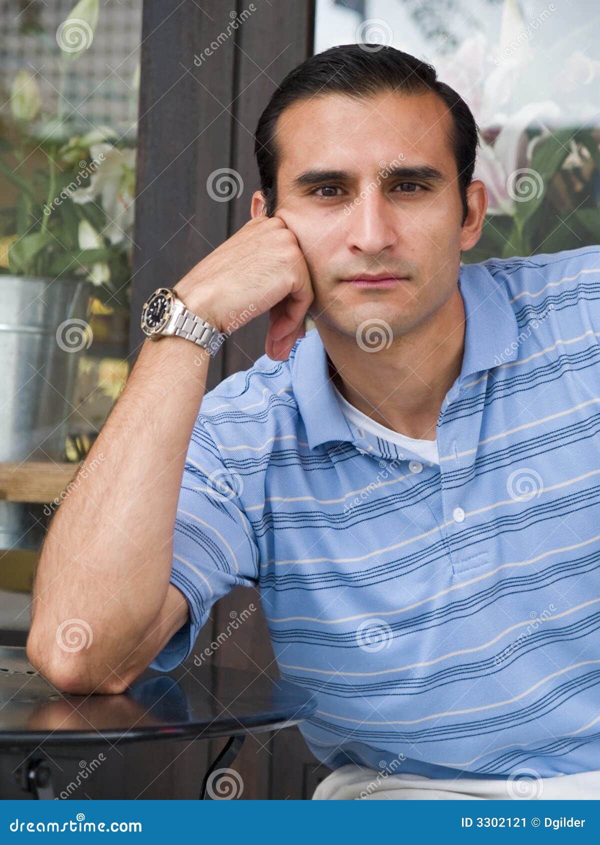 Portrait of Hispanic man stock image. Image of serious - 3302121