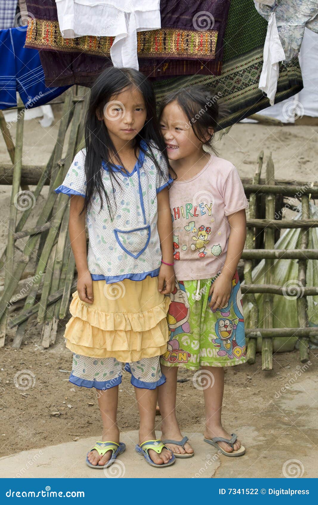 Portrait Hmong Children in Laos Stock Photo - Image of third, mountain ...