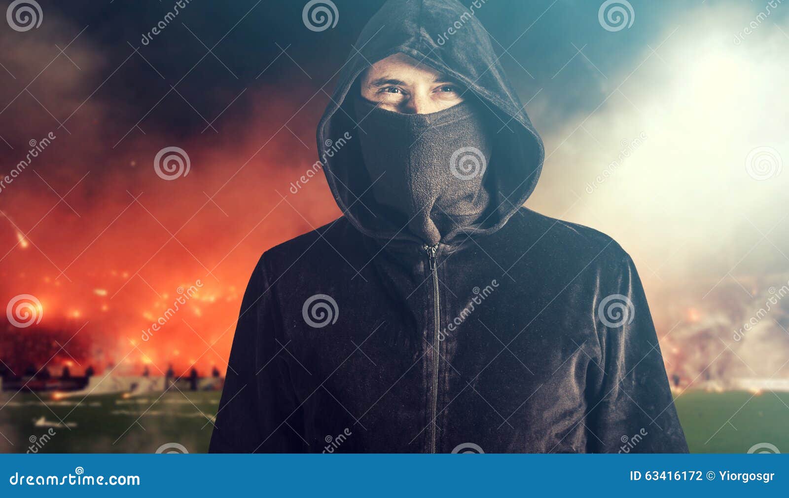 Portrait of a hooligan stock photo. Image of idea, fear - 63416172