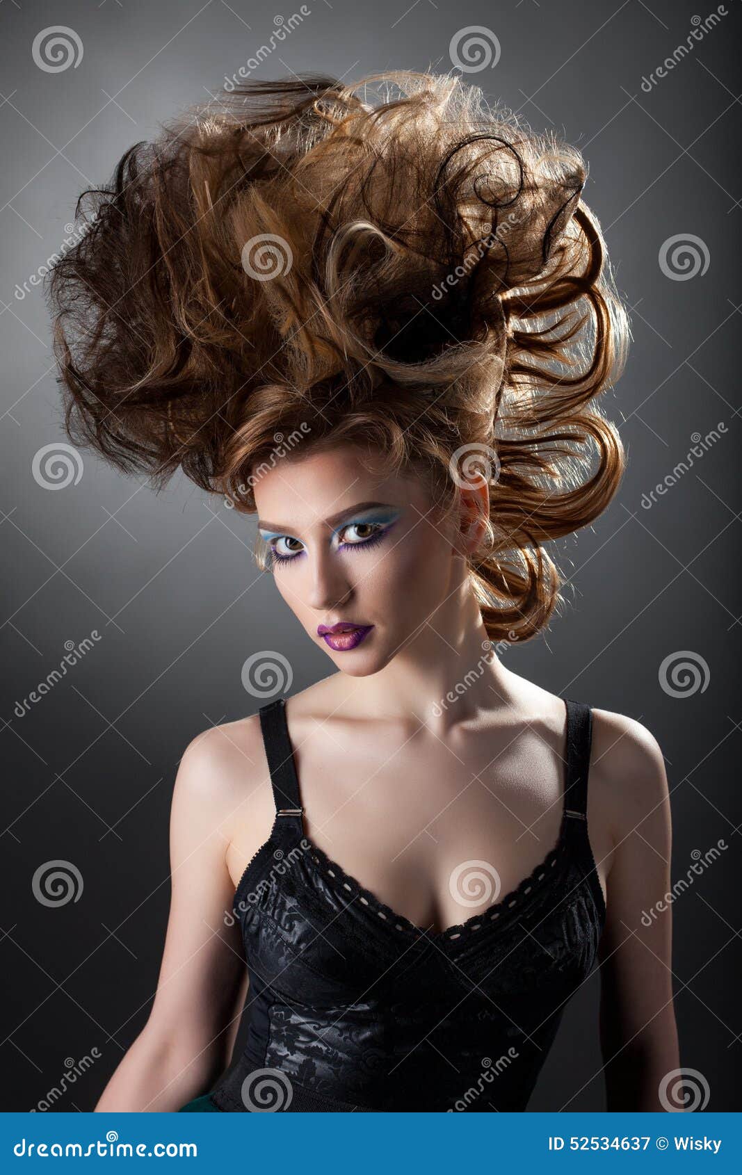 Portrait of Hot Creative Model Posing at Camera Stock Image - Image of ...