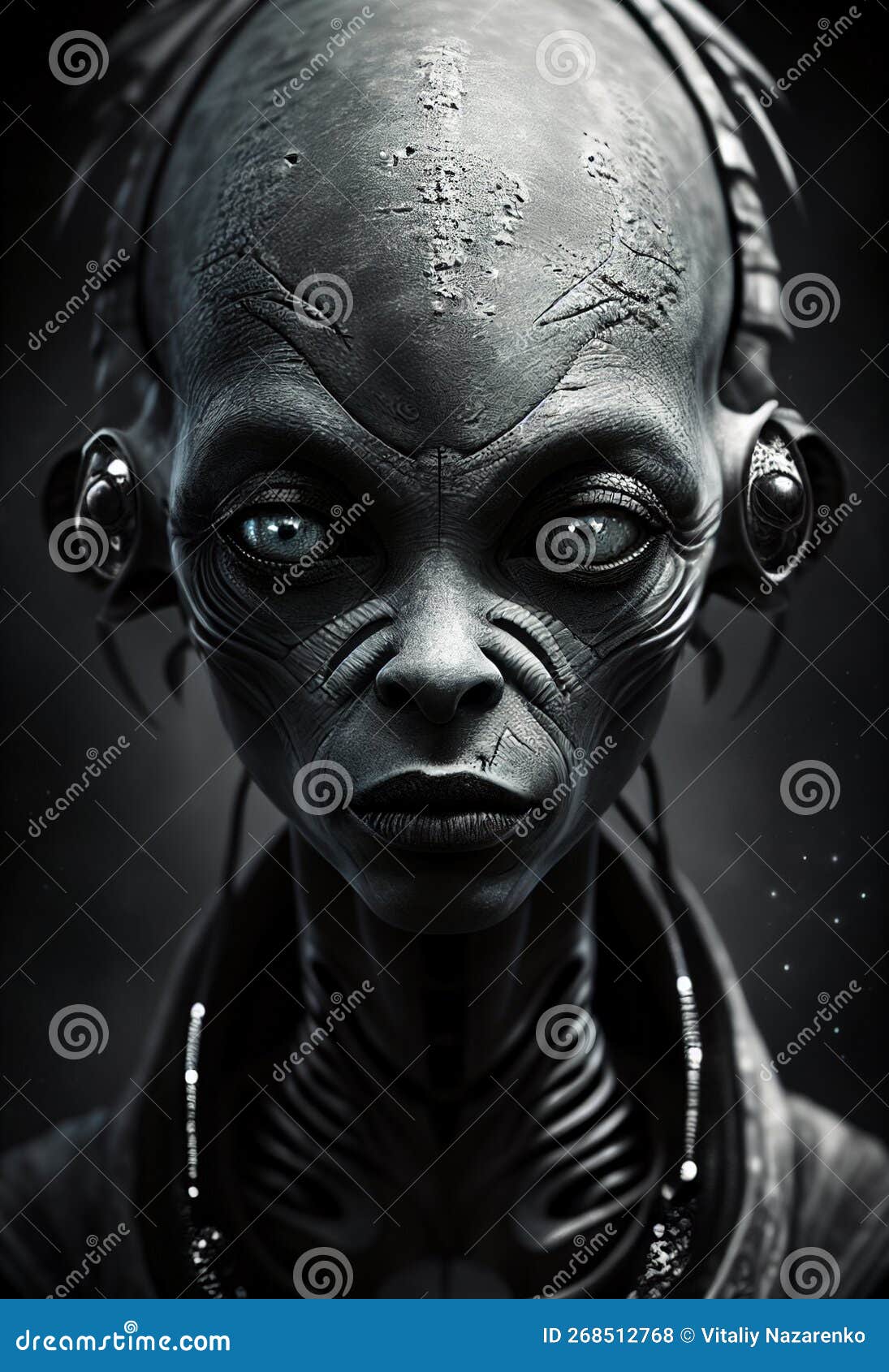 Portrait Of An Alien, Science Fiction Of Extraterrestrial Invasion ...