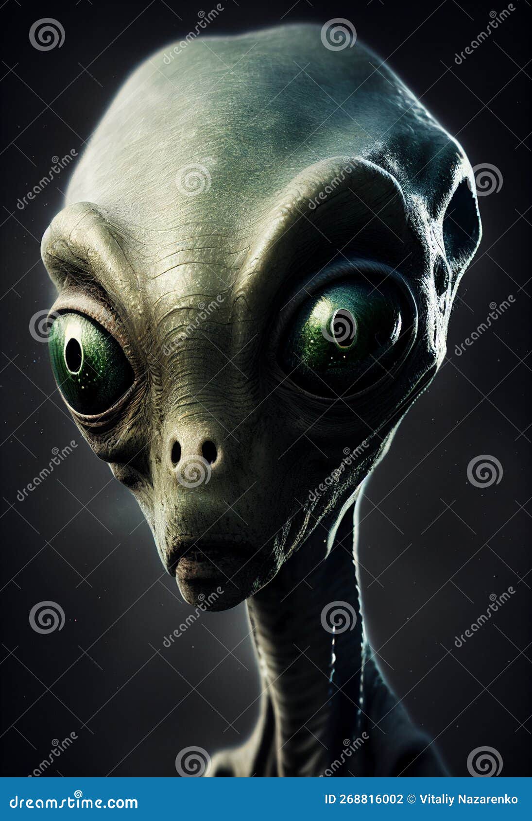 Portrait of a Humanoid-type Alien. AI Generated Stock Photo - Image of ...
