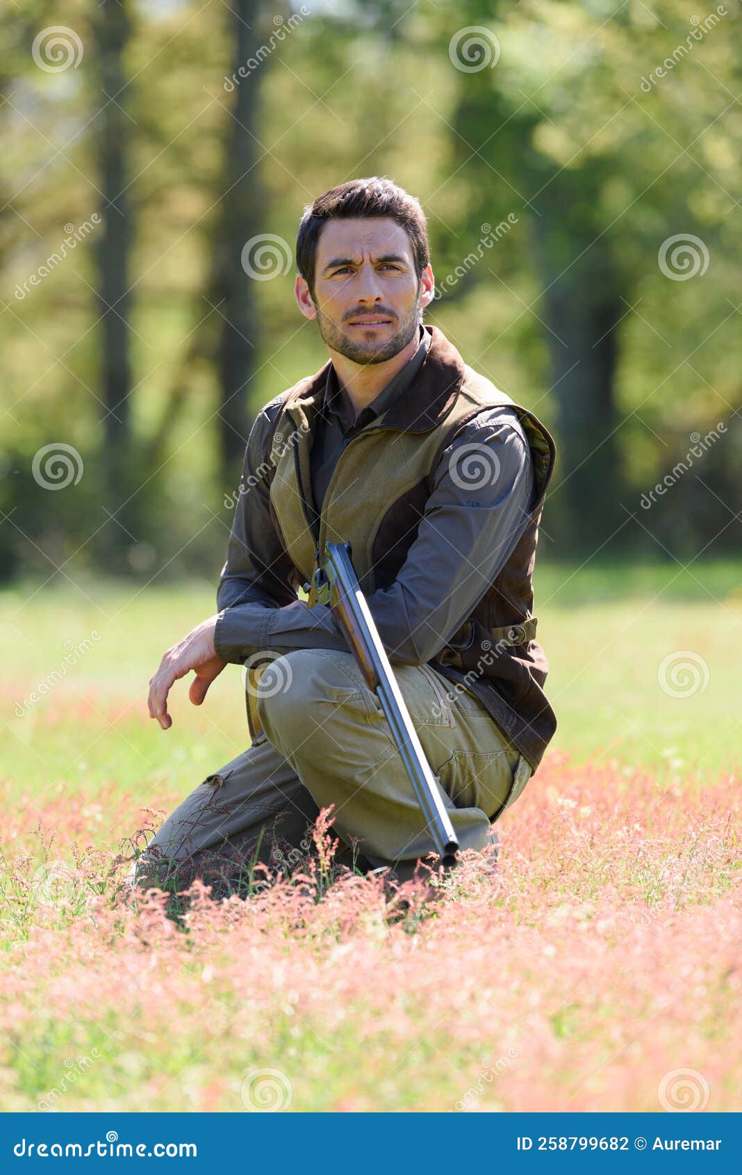 Portrait Hunter with Shotgun Stock Photo - Image of hunting, hunter ...