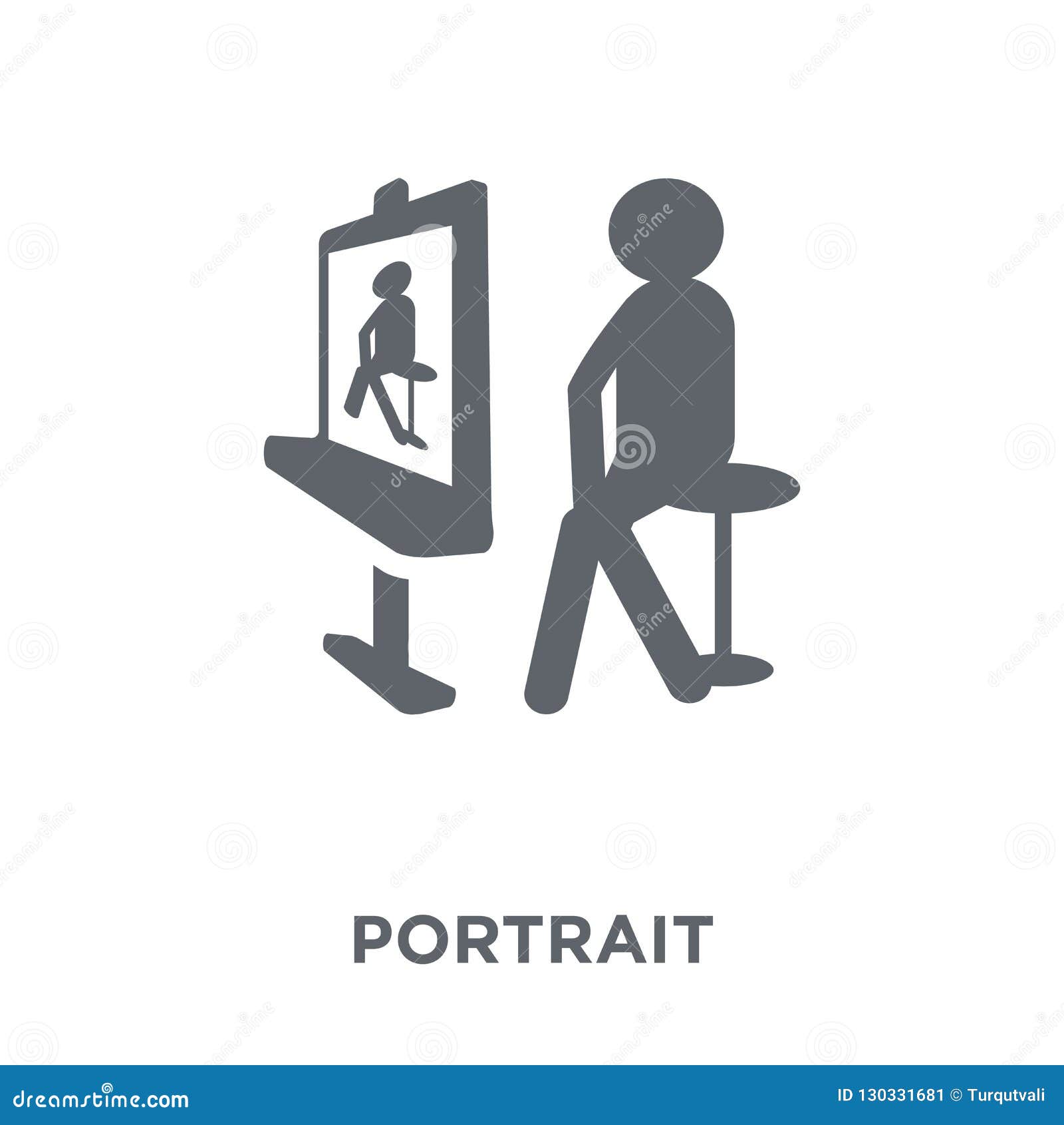 Portrait Icon from Collection. Stock Vector - Illustration of graphic ...