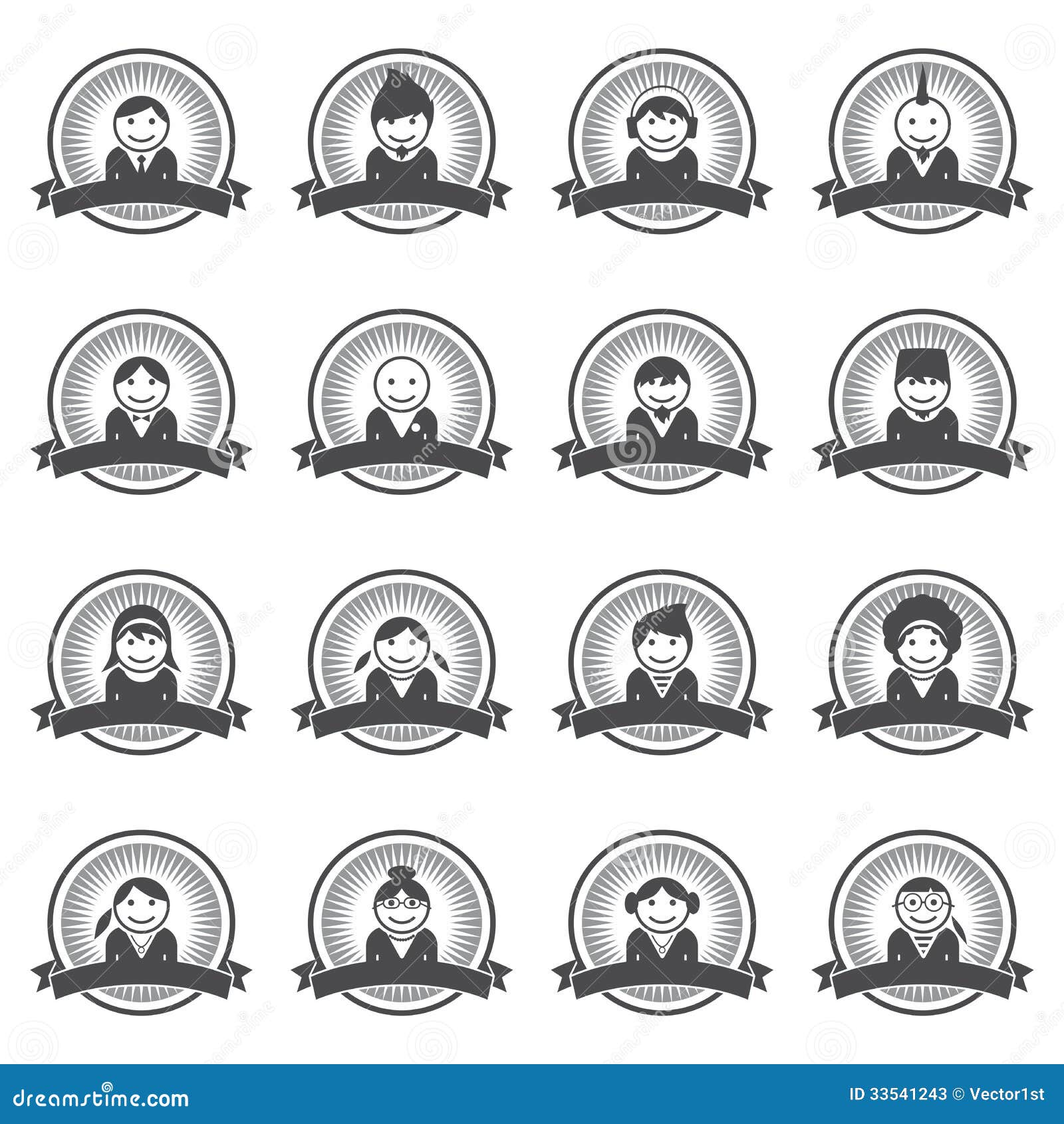 Portrait icon picture stock vector. Illustration of expression - 33541243