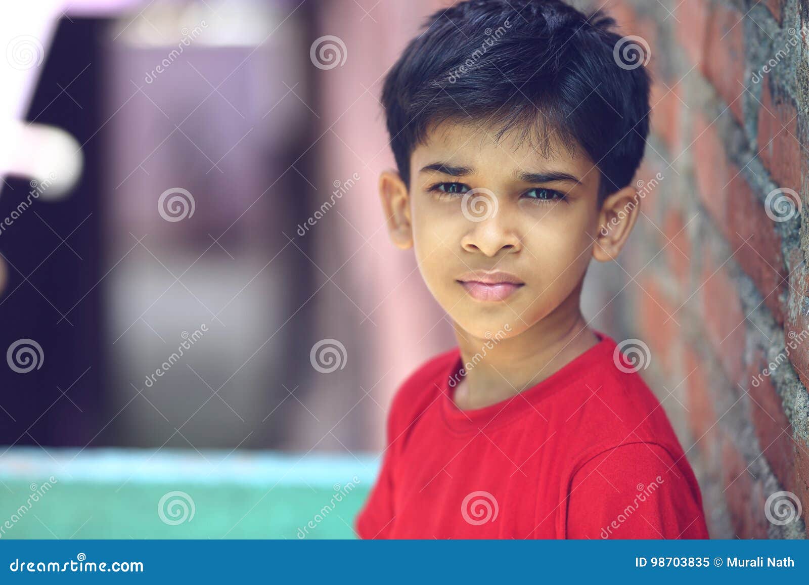 Portrait of Indian Boy stock image. Image of cheerful - 98703835