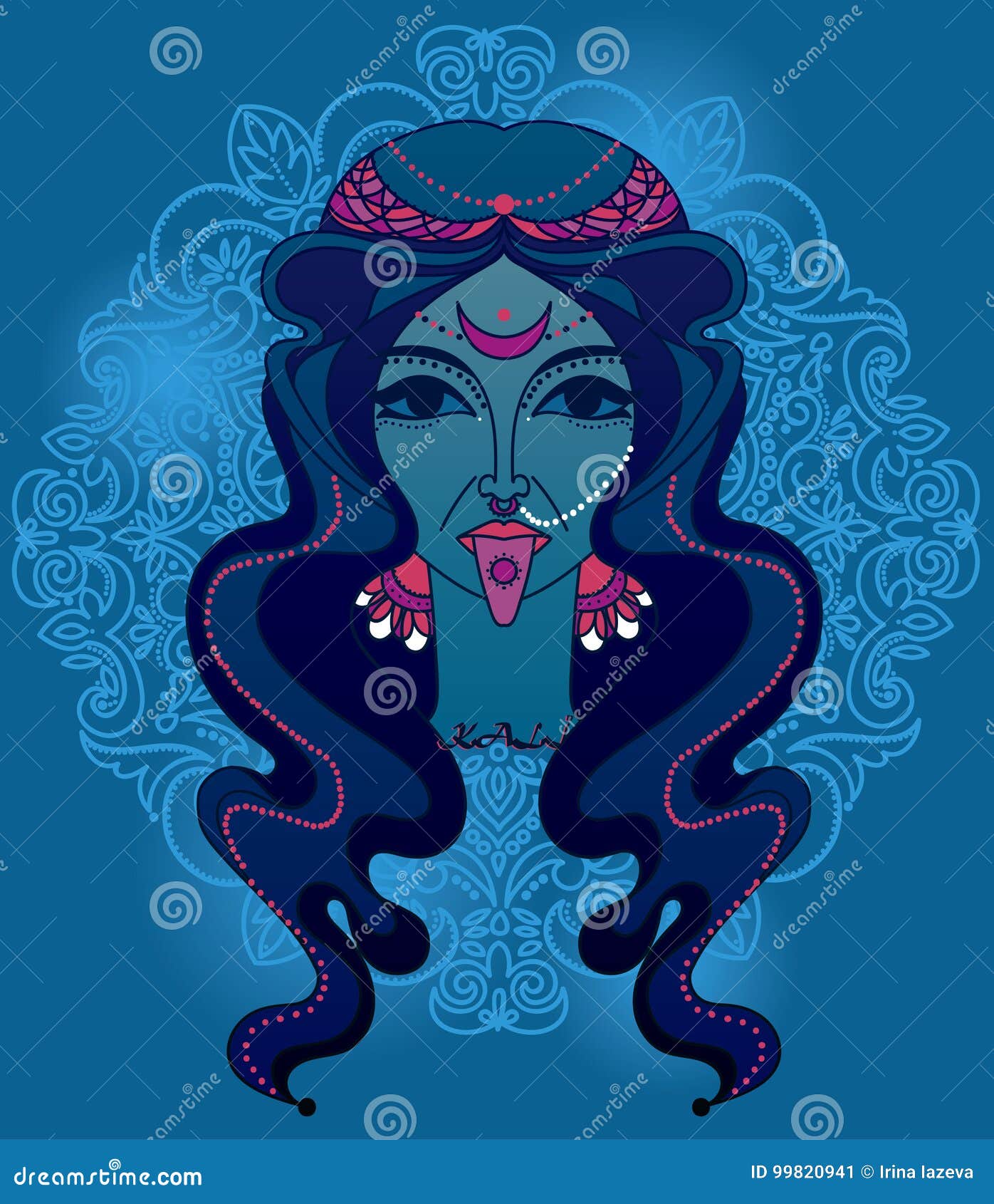 Kali Vector Icon On White Background. Flat Vector Kali Icon Symbol Sign ...