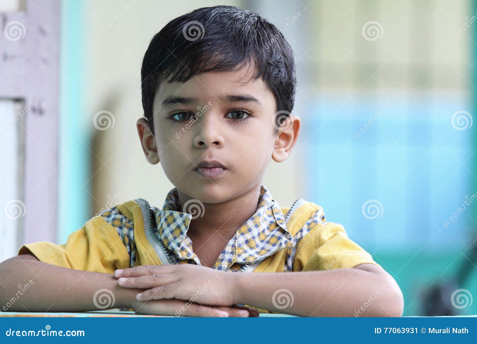 Portrait of Indian Little Boy Stock Image - Image of joyful, attractive ...