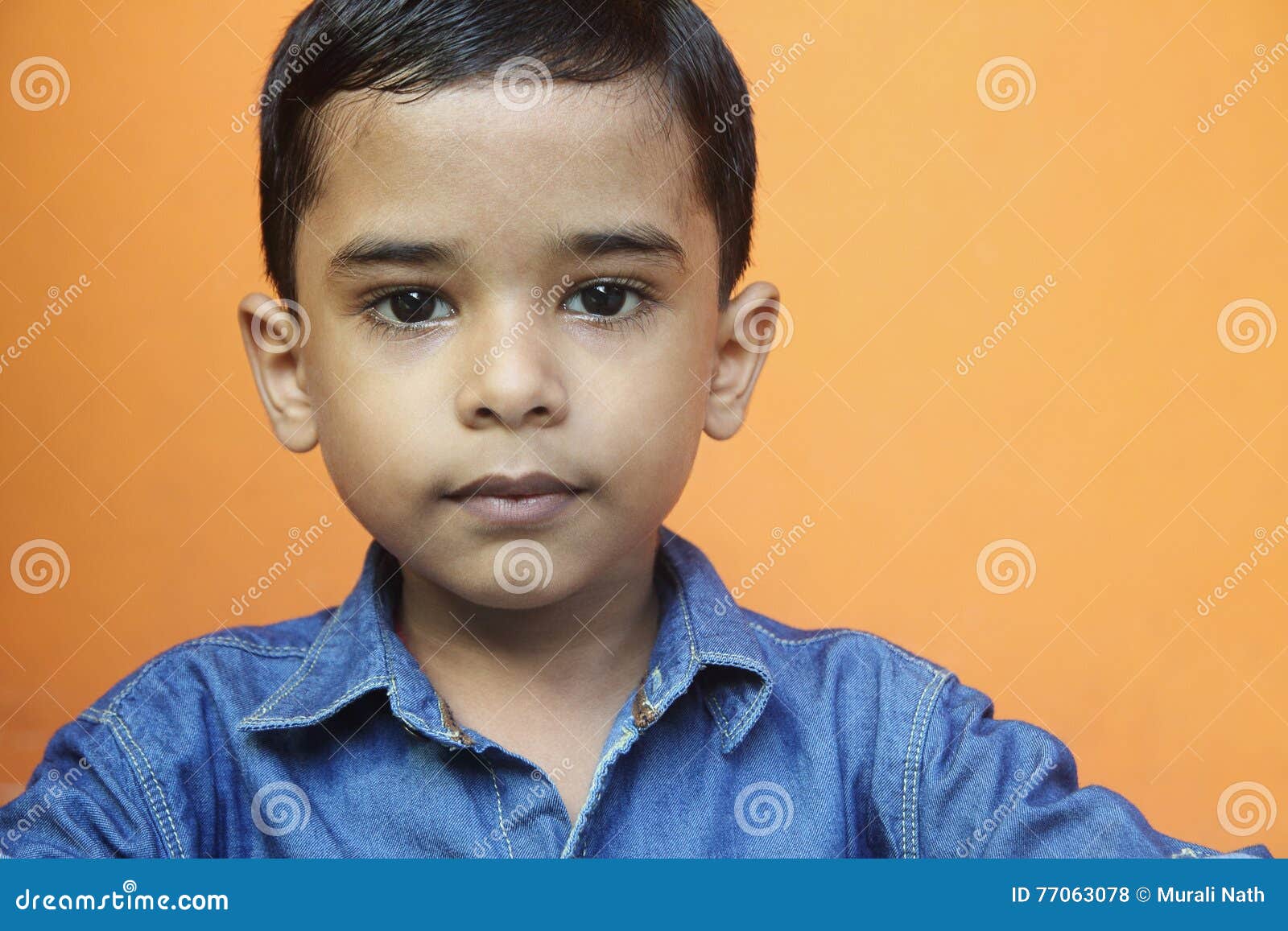 Portrait of Indian Little Boy Stock Photo - Image of person, outdoor ...