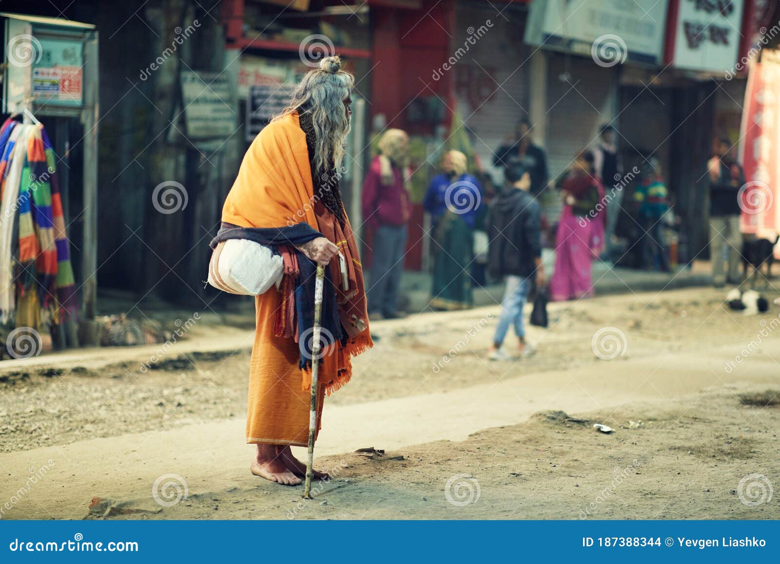 Sadhu Or Baba Holy Man On The Ghats Of Ganges River. Editorial Photo ...