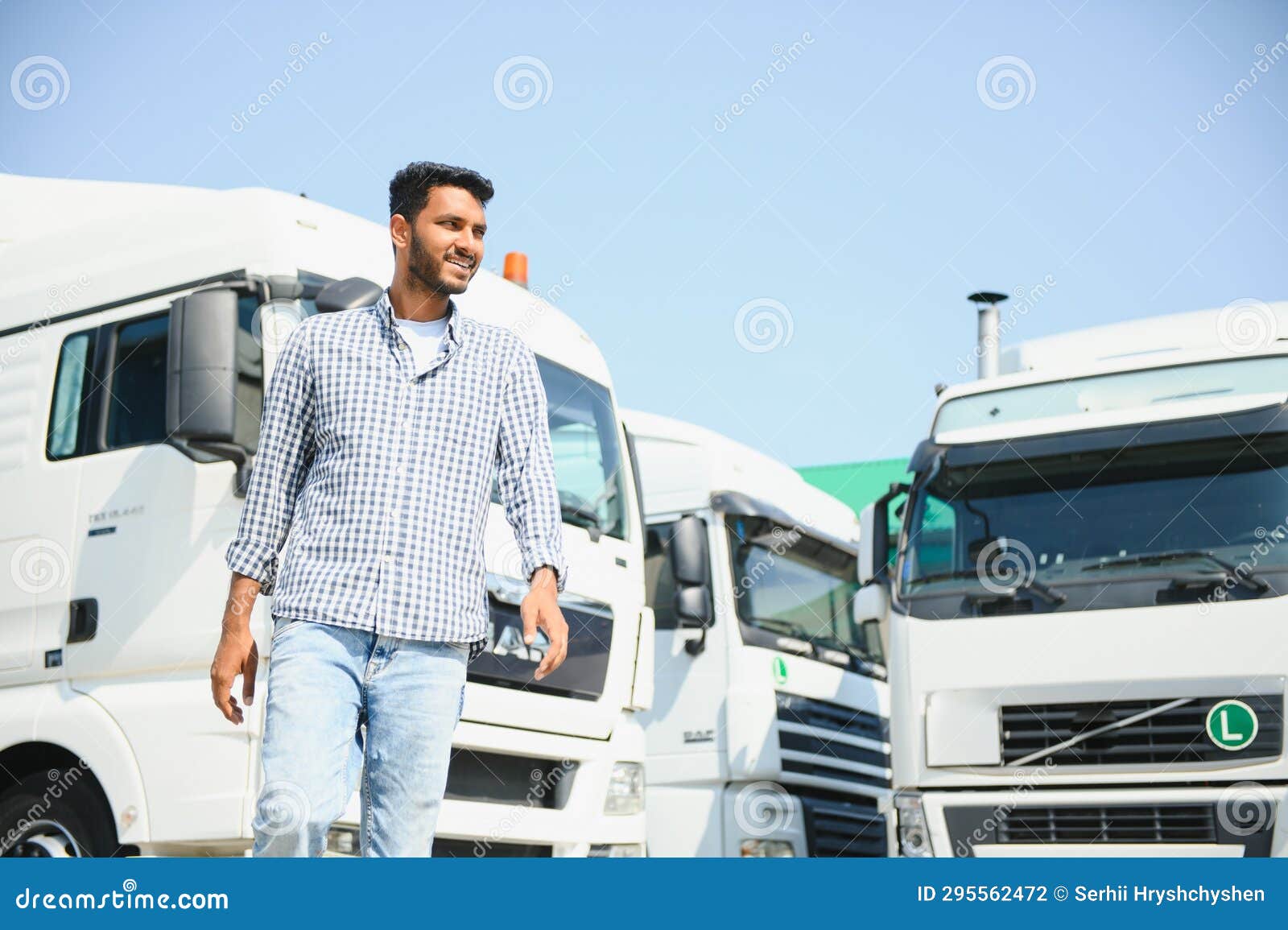 Portrait of a Indian Truck Driver. Stock Photo - Image of ethnic, india ...