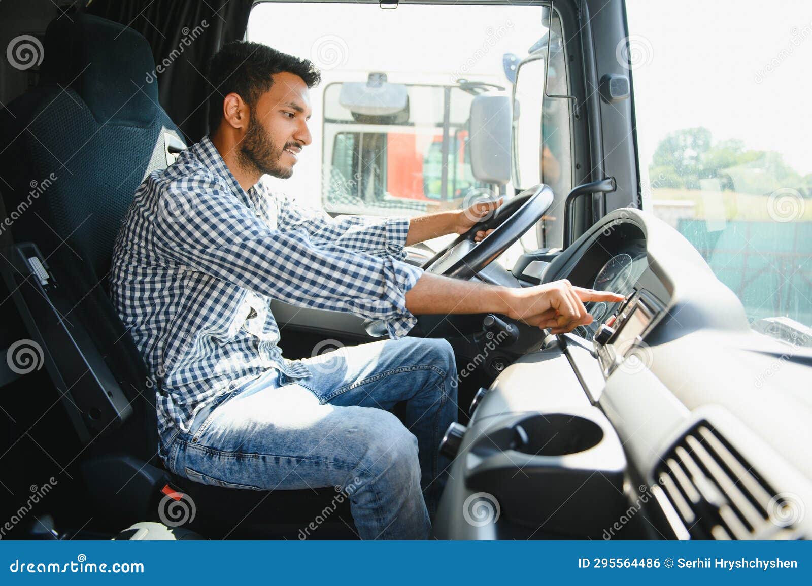Portrait of a Indian Truck Driver. Stock Photo - Image of outdoor ...