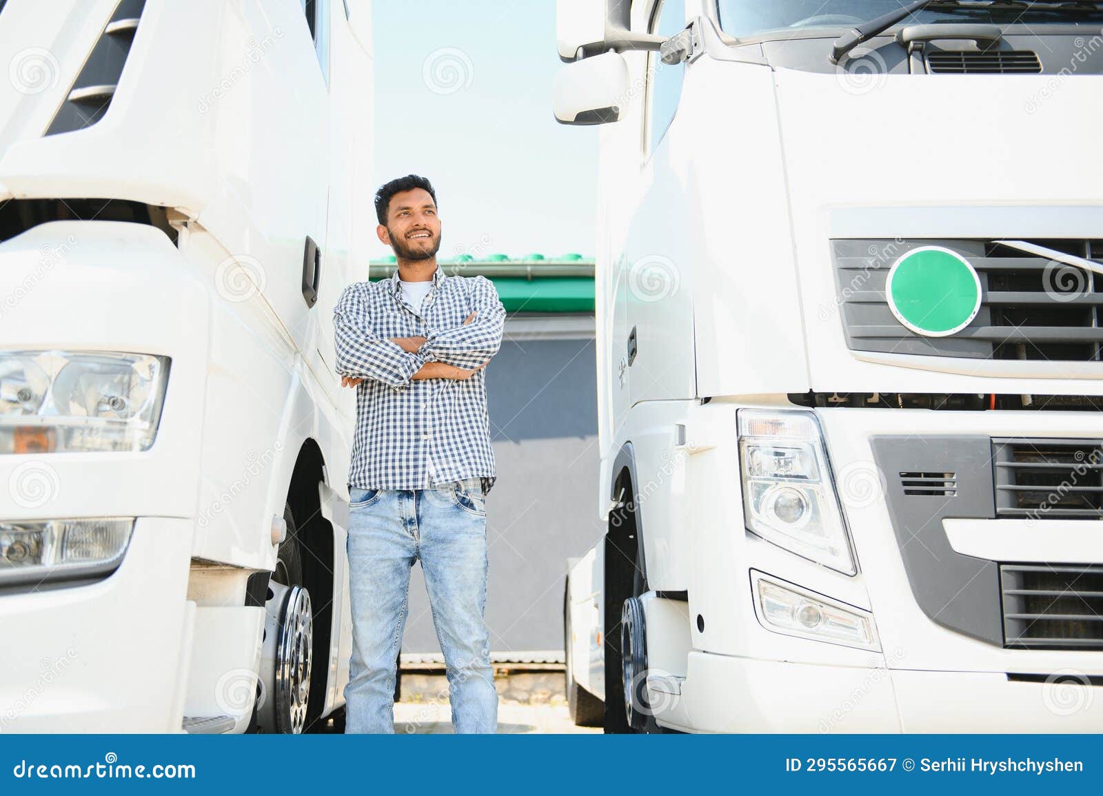 Portrait of a Indian Truck Driver. Stock Image - Image of gate, ethnic ...