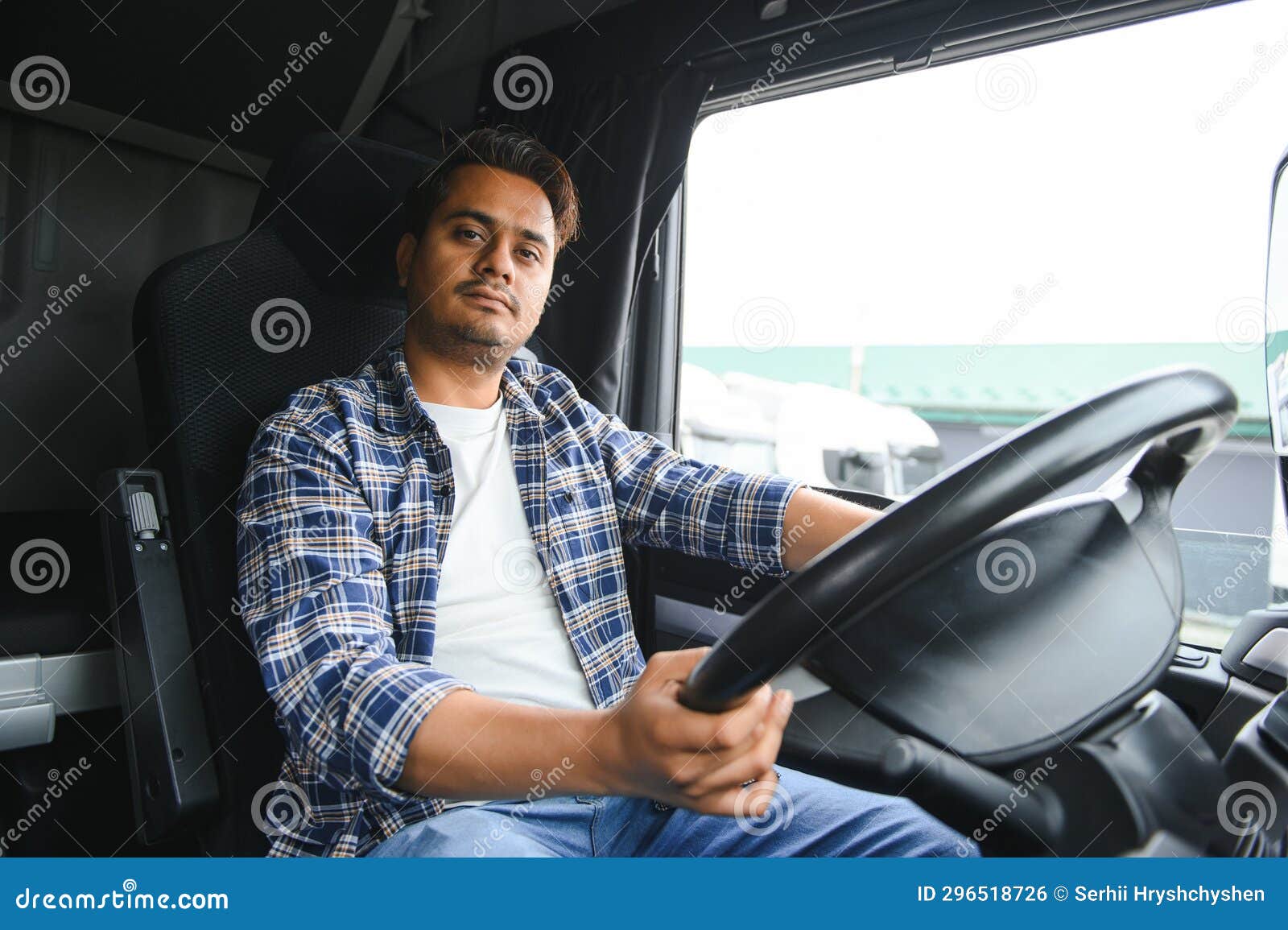 Portrait of a Indian Truck Driver Stock Photo - Image of male, india ...