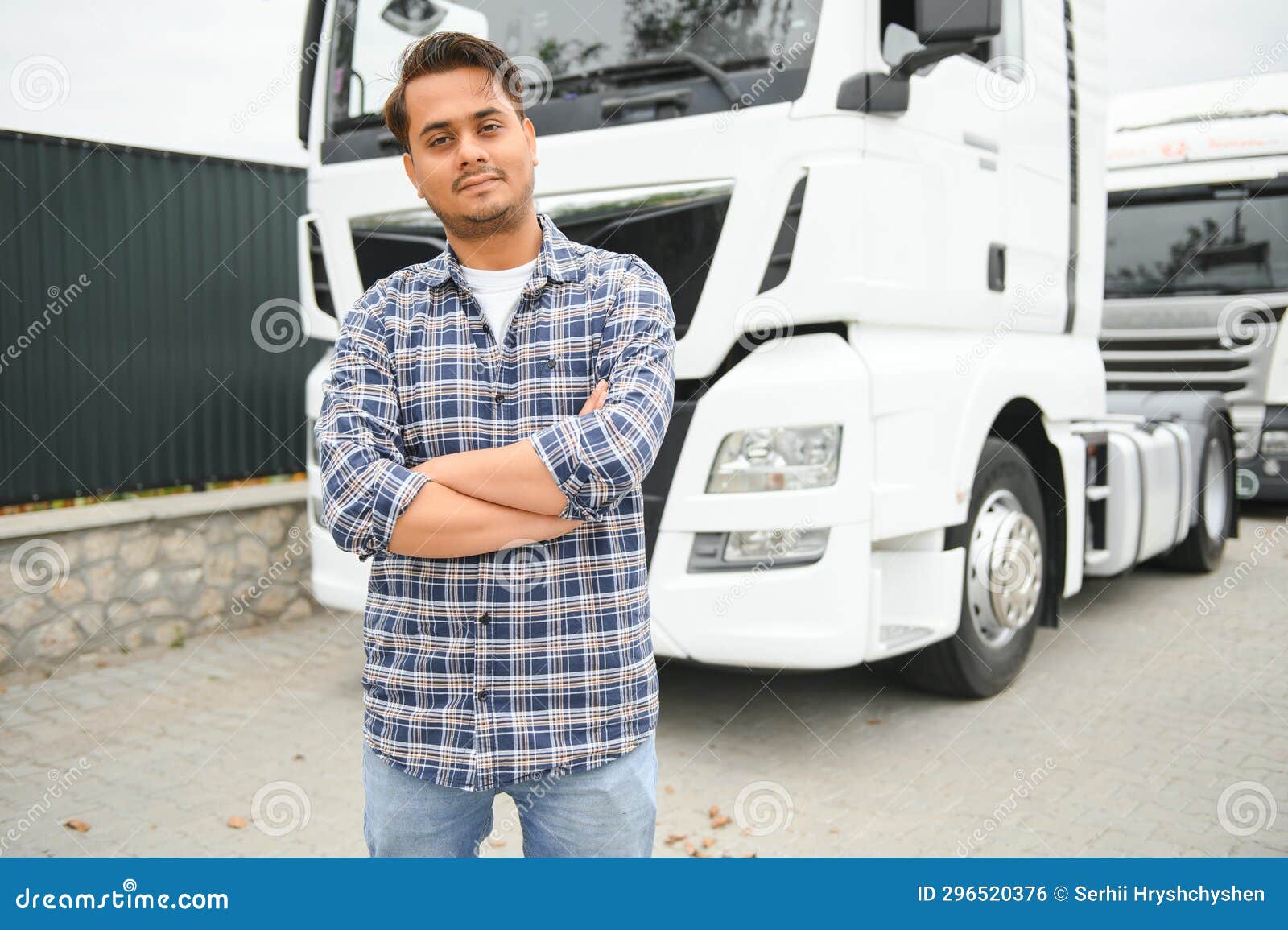 Portrait of a Indian Truck Driver Stock Photo - Image of freight ...