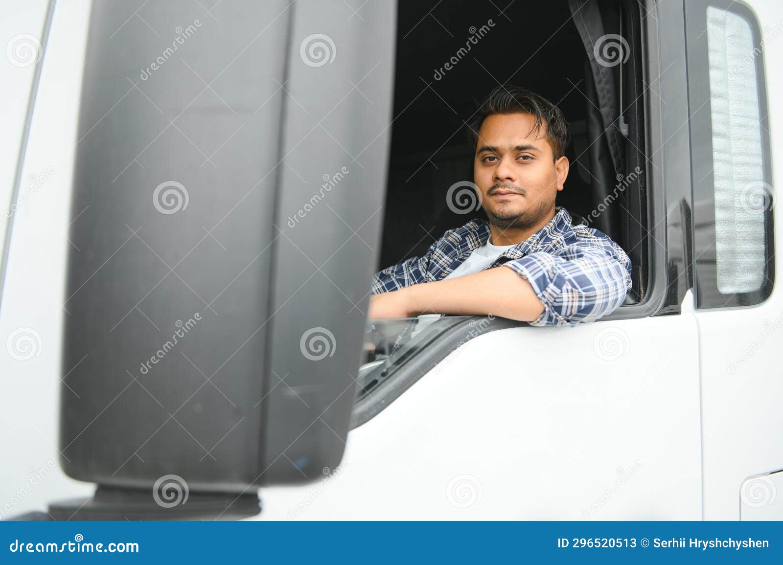 Portrait of a Indian Truck Driver Stock Image - Image of automobile ...