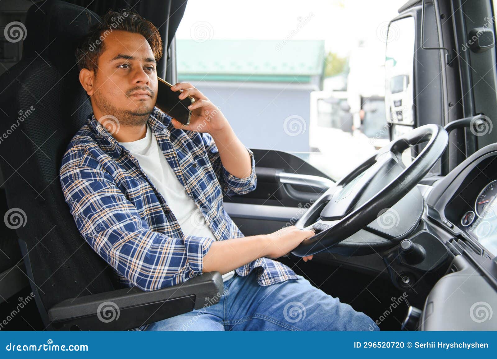 Portrait of a Indian Truck Driver Stock Photo - Image of goods ...