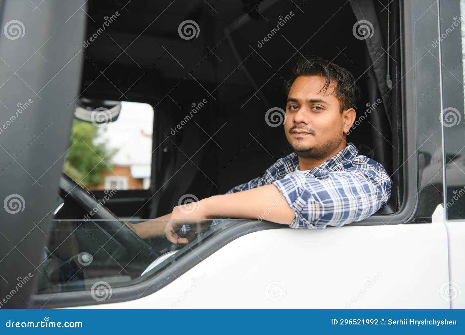 Portrait of a Indian Truck Driver Stock Photo - Image of caucasian ...