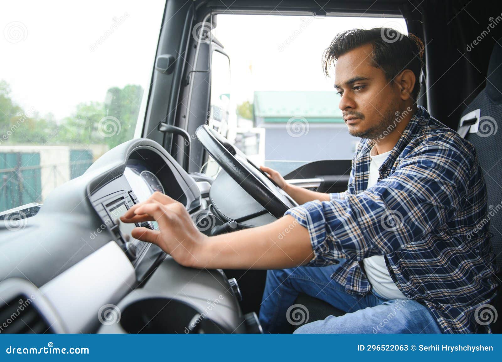 Portrait of a Indian Truck Driver Stock Image - Image of male, heavy ...