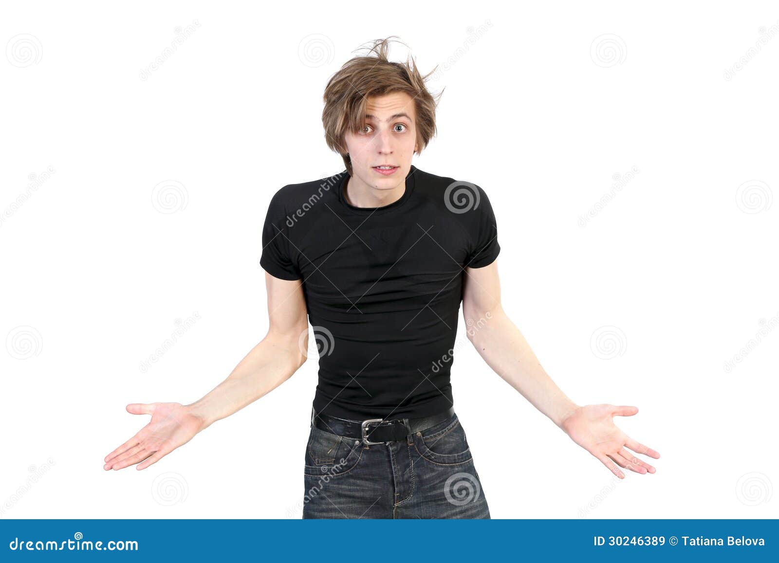 Portrait of Indignant Young Man Stock Image - Image of model, shot ...
