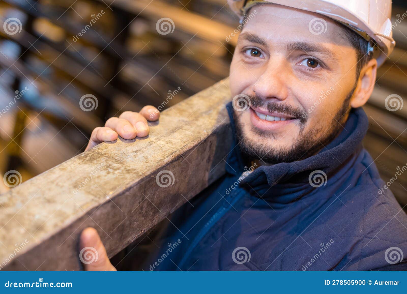 Portrait of Industrial Workman Stock Photo - Image of construction ...