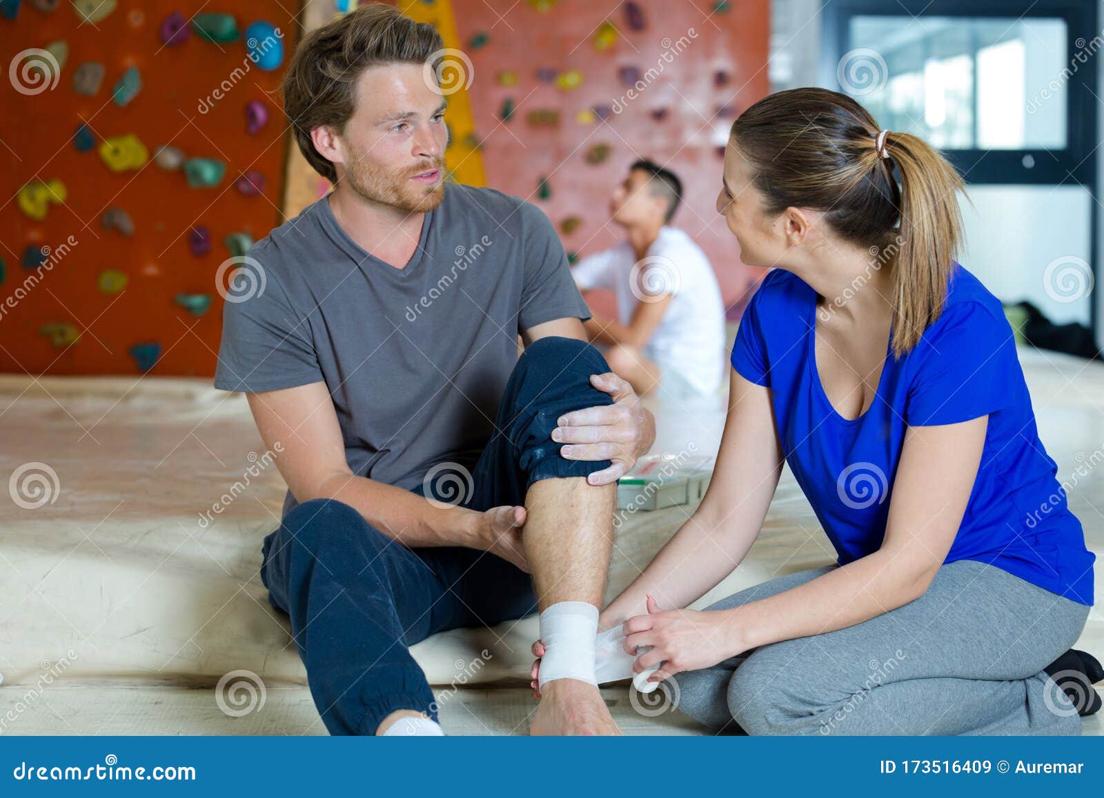 Portrait Injured Rock Climber Stock Image - Image of blood, injured ...