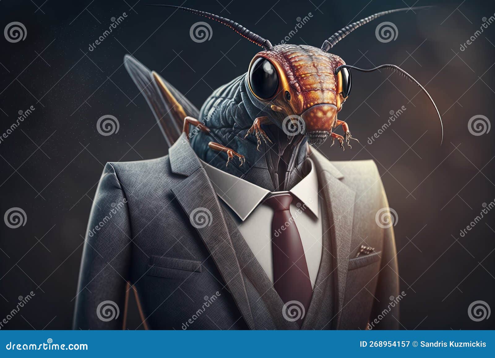 Portrait of Insect in a Business Suit. Generative AI Stock Illustration ...