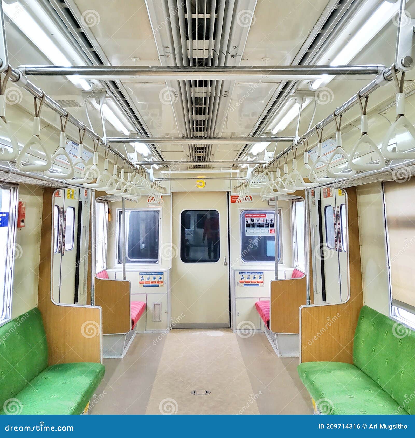 A Portrait of Interior Design Commuter Train in Jakarta, Indonesia ...