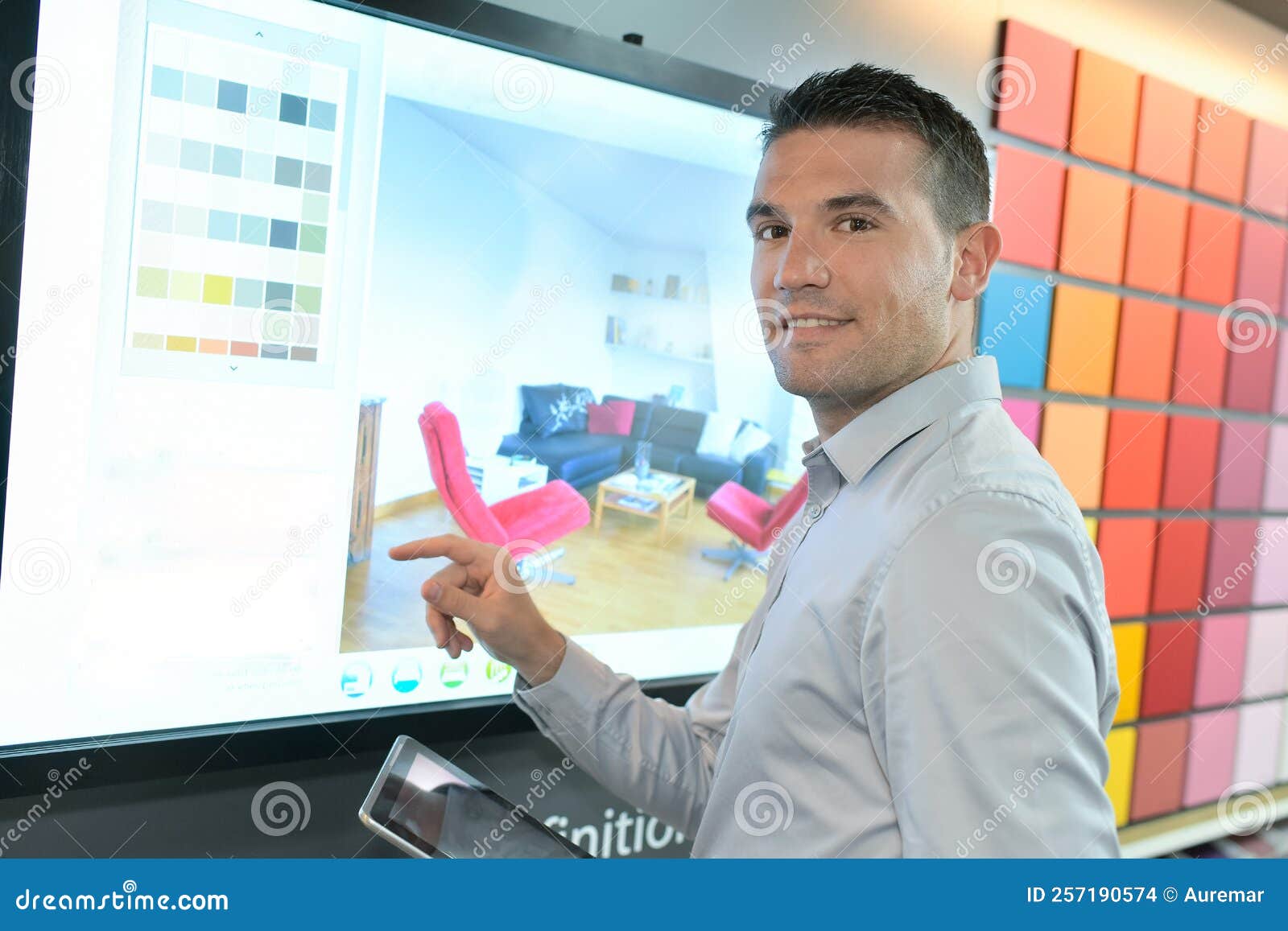 Portrait interior designer stock photo. Image of male - 257190574