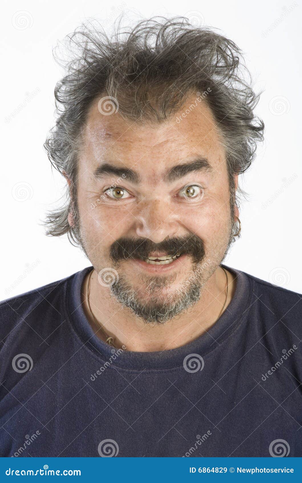Portrait of a Irascible Man Stock Image - Image of defective, devil ...