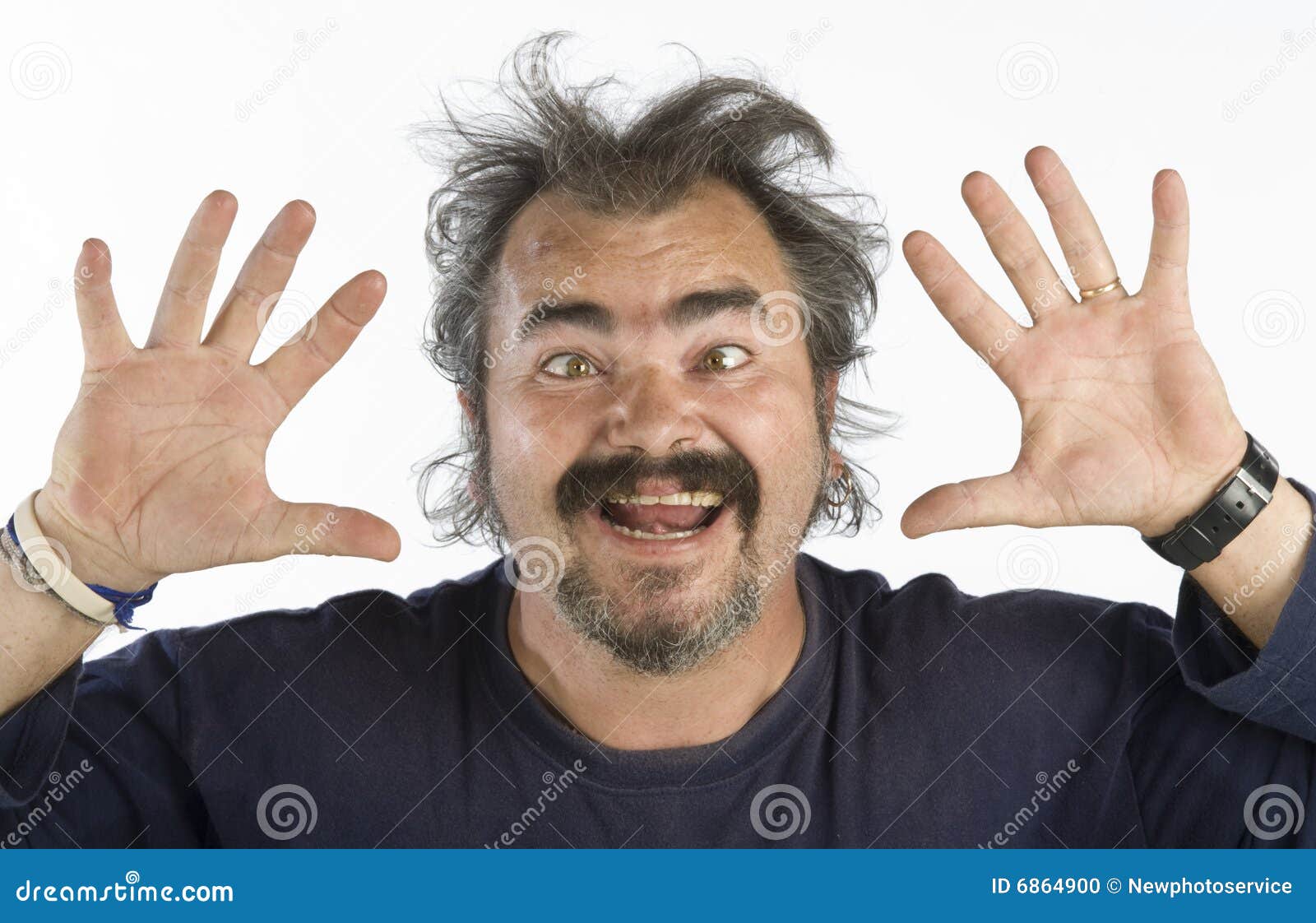 Portrait of an Irascible Man Stock Photo - Image of demon, face: 6864900