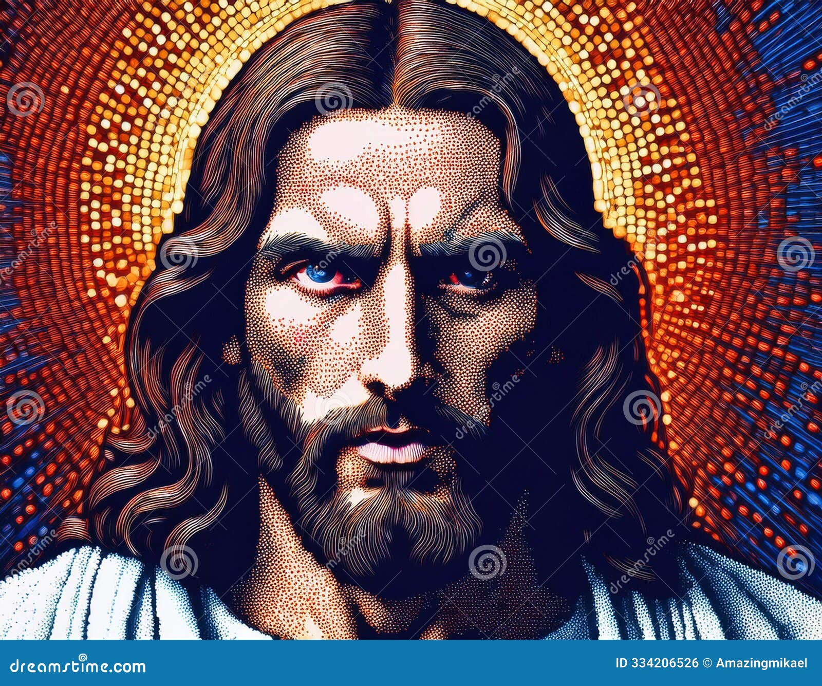 Portrait of Jesus Having Angry Expression Stock Photo - Image of doubt ...