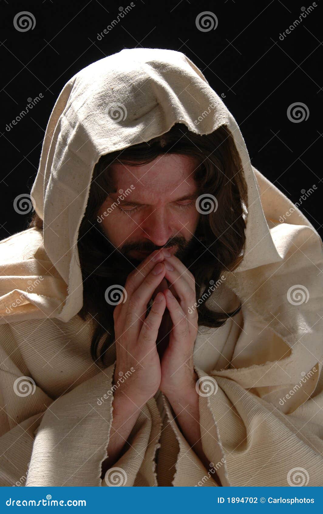 Portrait of Jesus in Prayer Stock Photo - Image of pray, comfort: 1894702