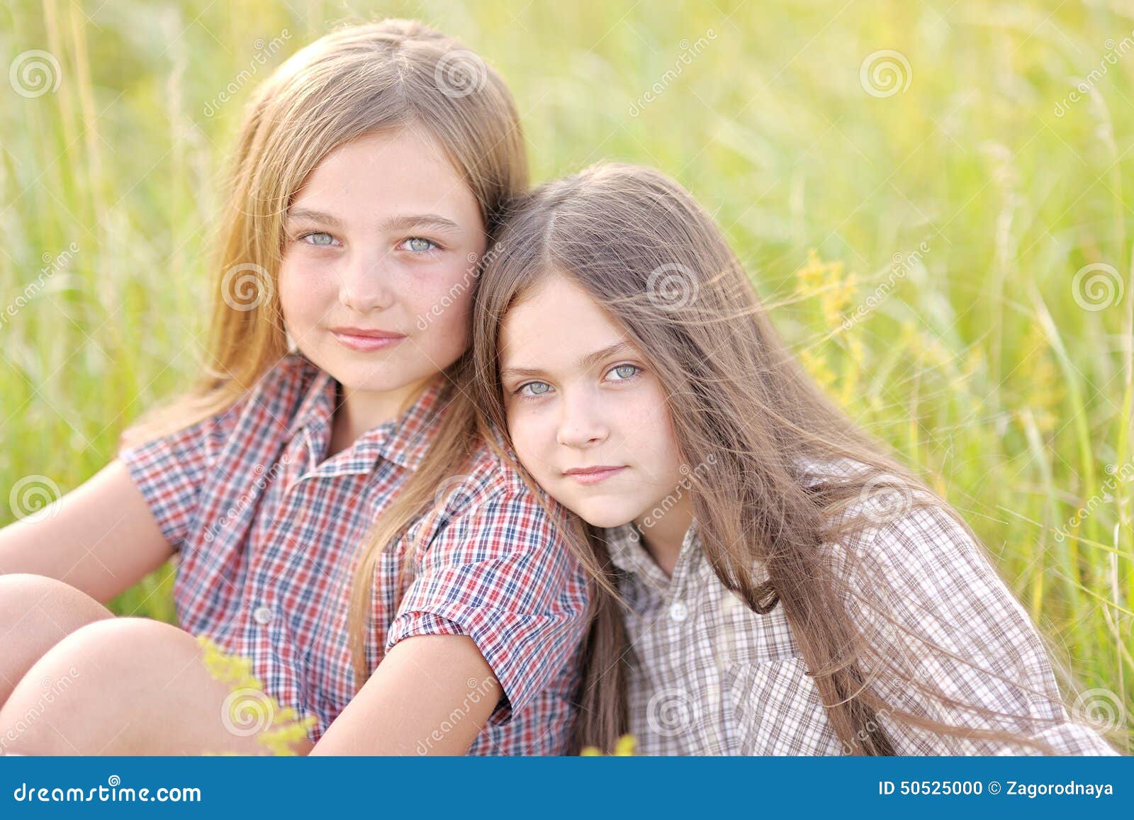 Portrait of Joyful Beautiful Girlfriends Stock Photo - Image of country ...