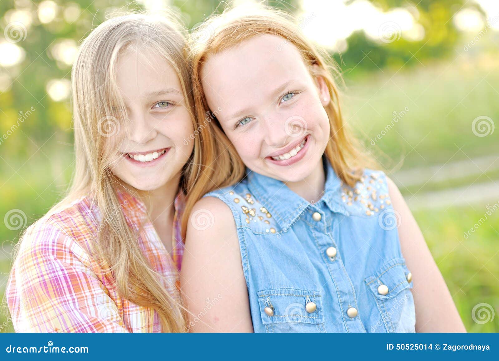 Portrait of Joyful Beautiful Girlfriends Stock Photo - Image of natural ...