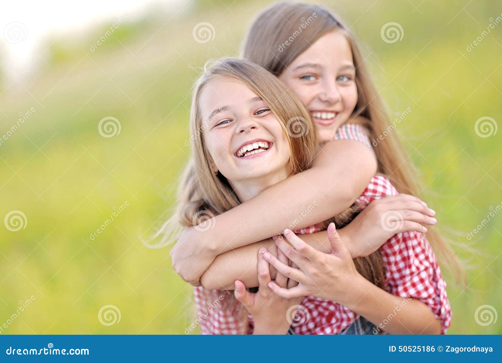 Portrait of Joyful Beautiful Girlfriends Stock Photo - Image of ...
