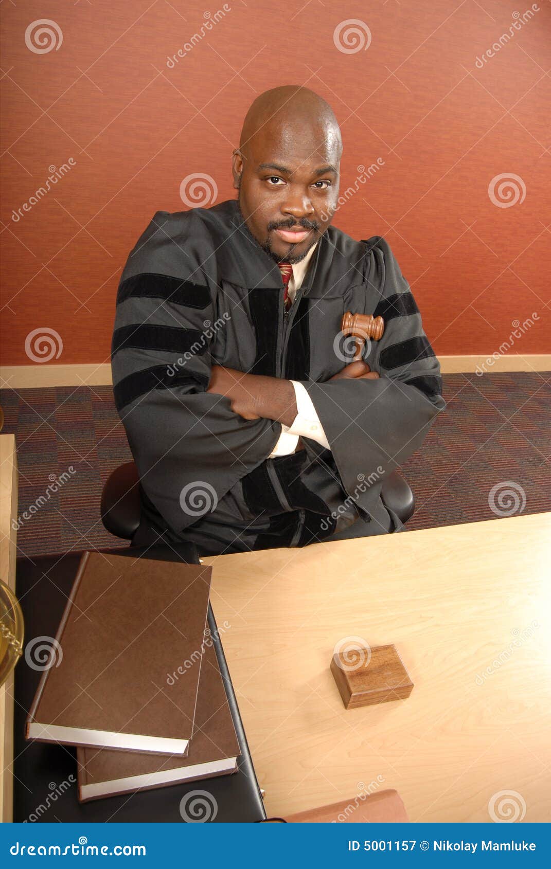 Portrait of a judge stock image. Image of happy, contemplating - 5001157