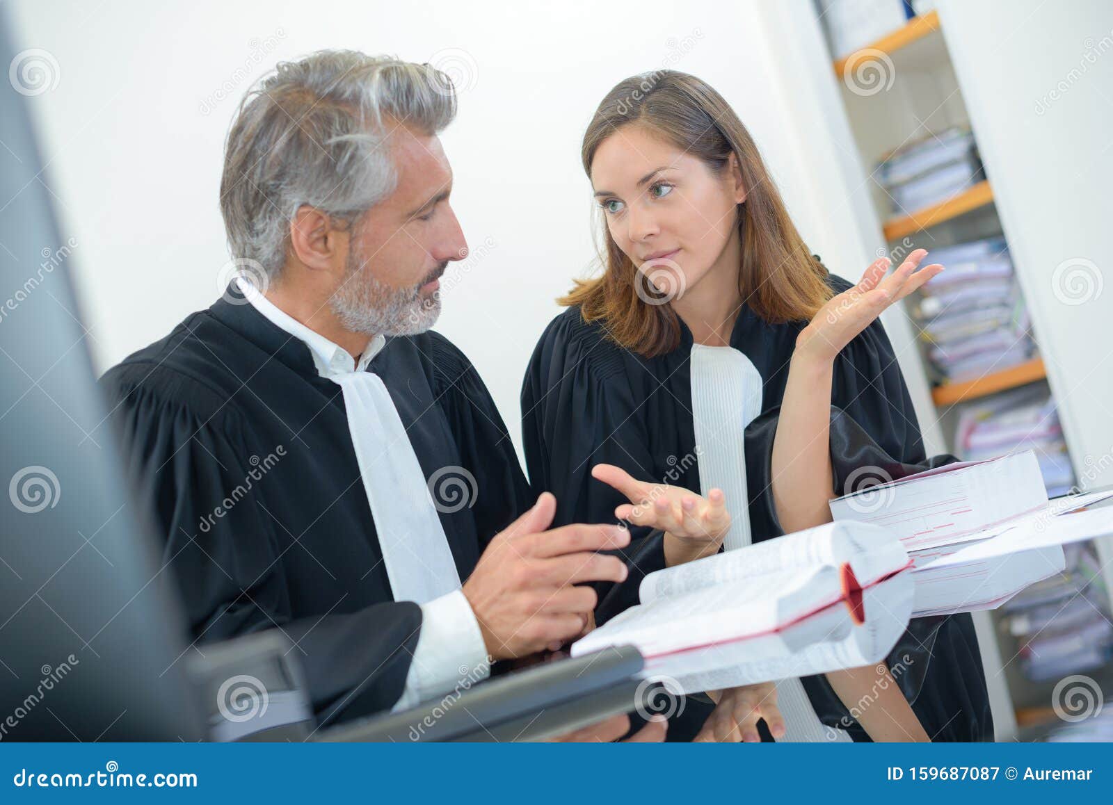Portrait Judges in Discussion Stock Image - Image of case, ambitious ...