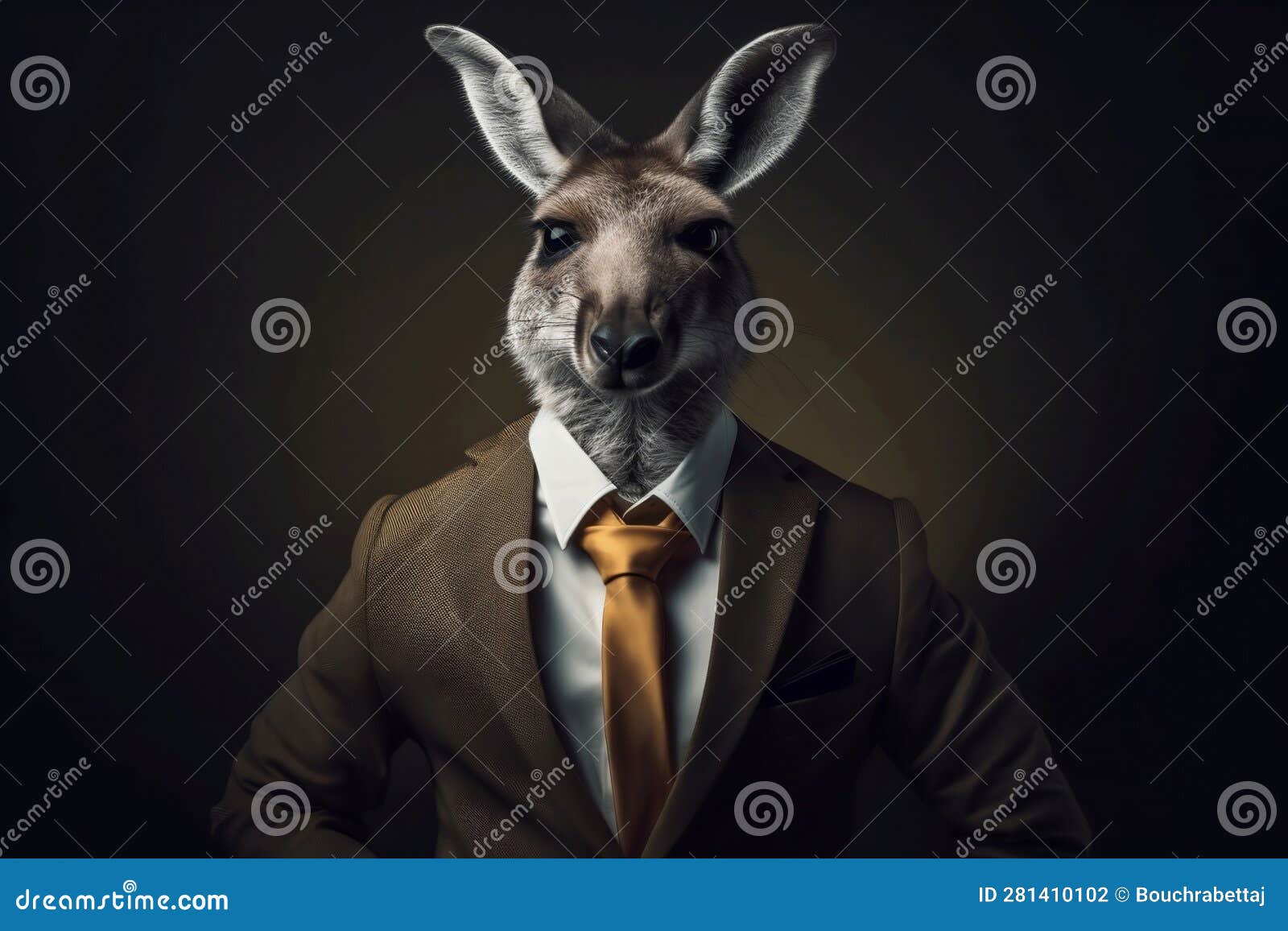 Portrait of a Kangaroo Dressed in a Formal Business Suit Stock ...