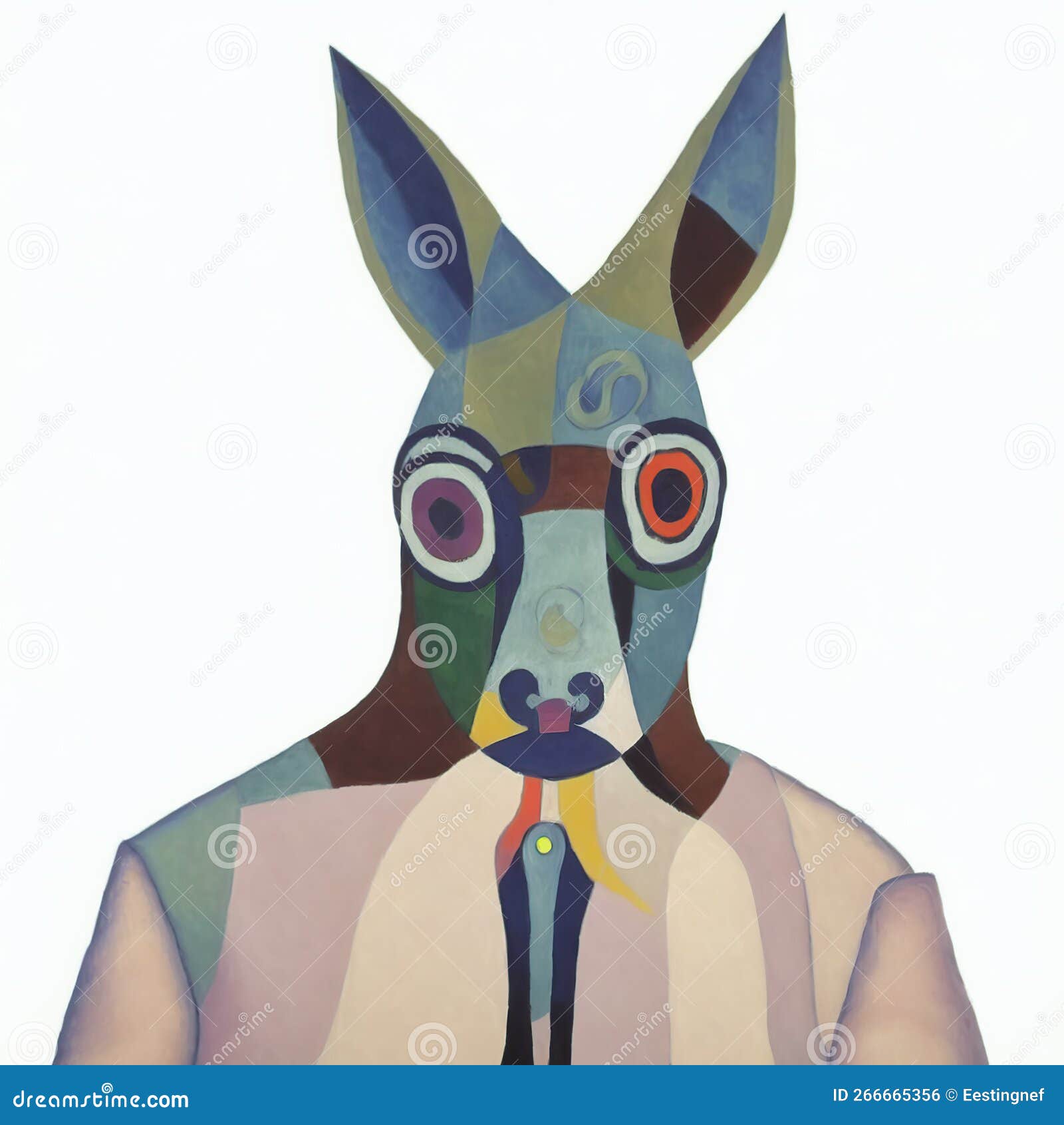 Portrait of a Kangaroo Man. Anthropomorphic Kangaroo. Digital ...