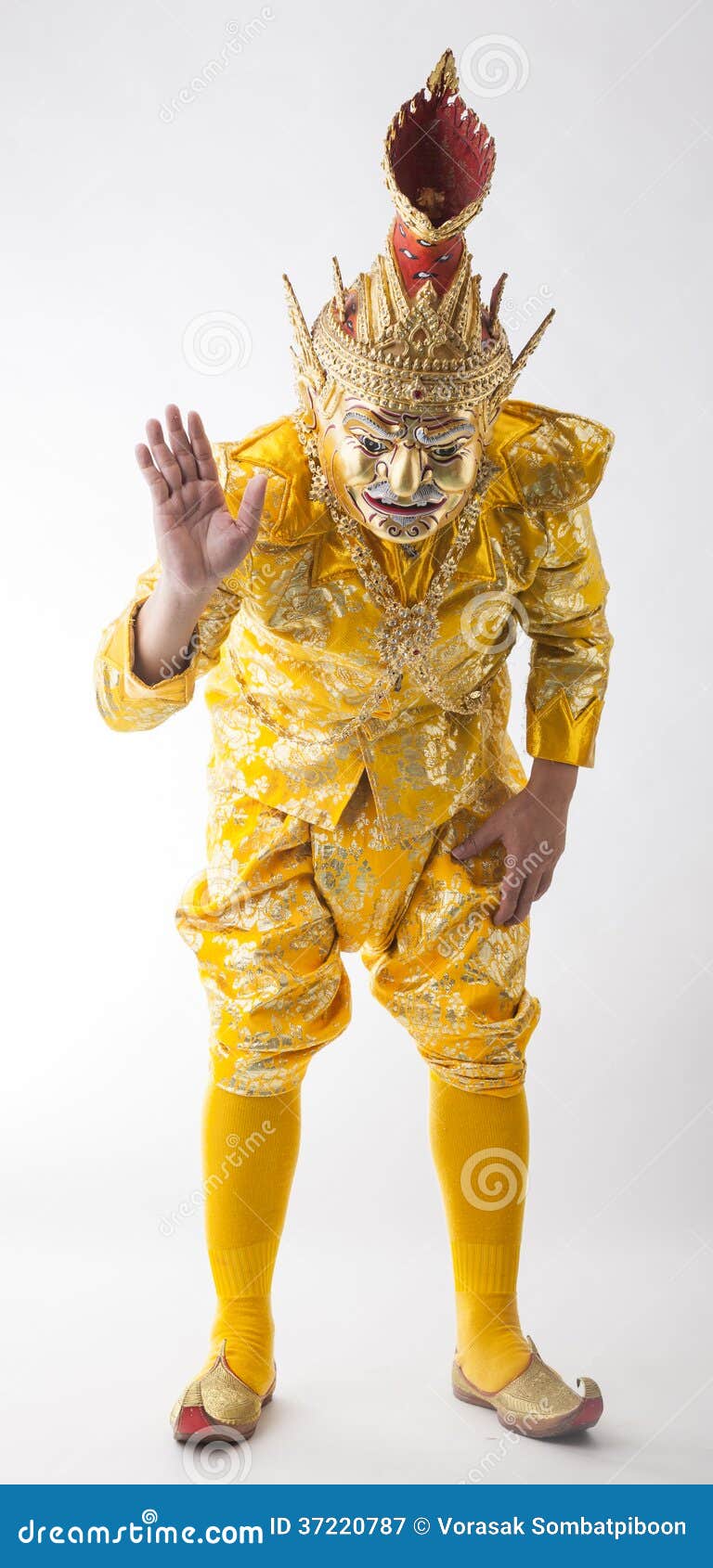 Portrait of Khon costume stock image. Image of artistic - 37220787