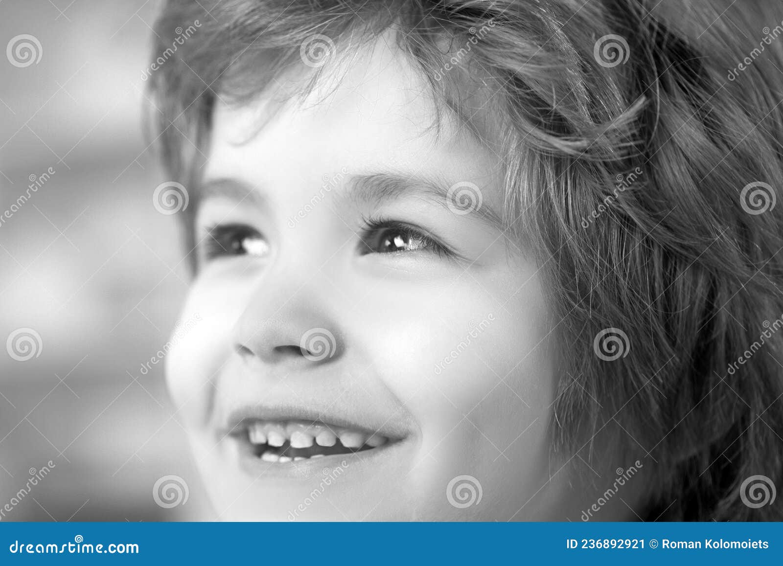 Portrait of Kid Surprised and Curious Face. Stock Image - Image of look ...