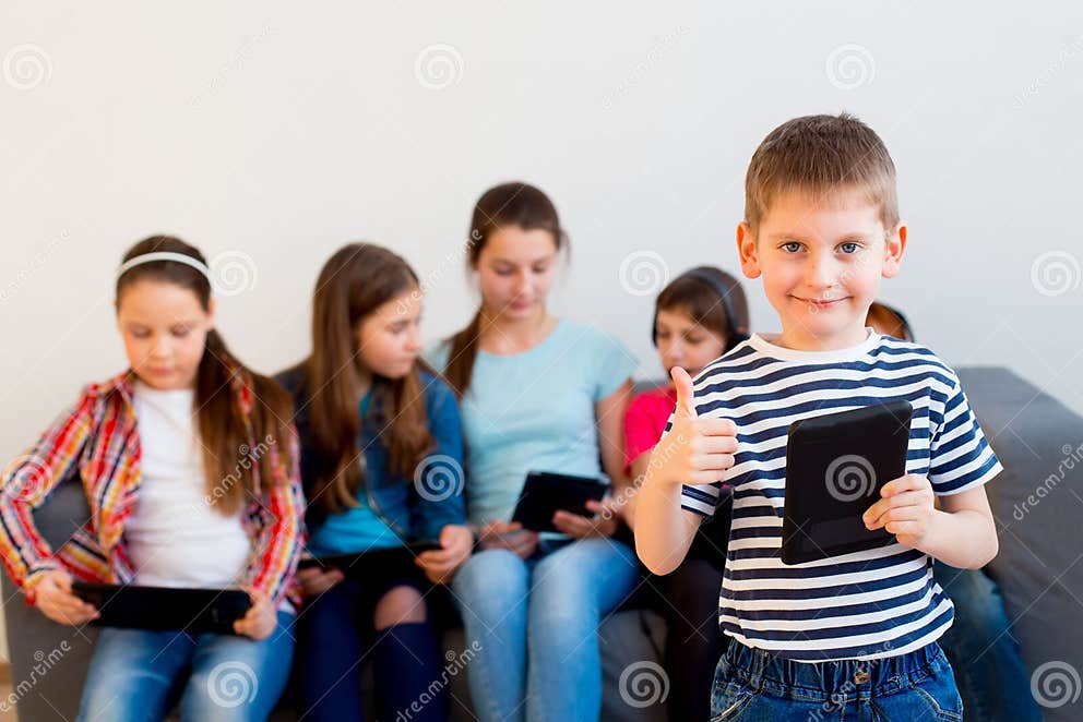 Kids Using Different Gadgets Stock Photo - Image of cute, gadget: 114705702