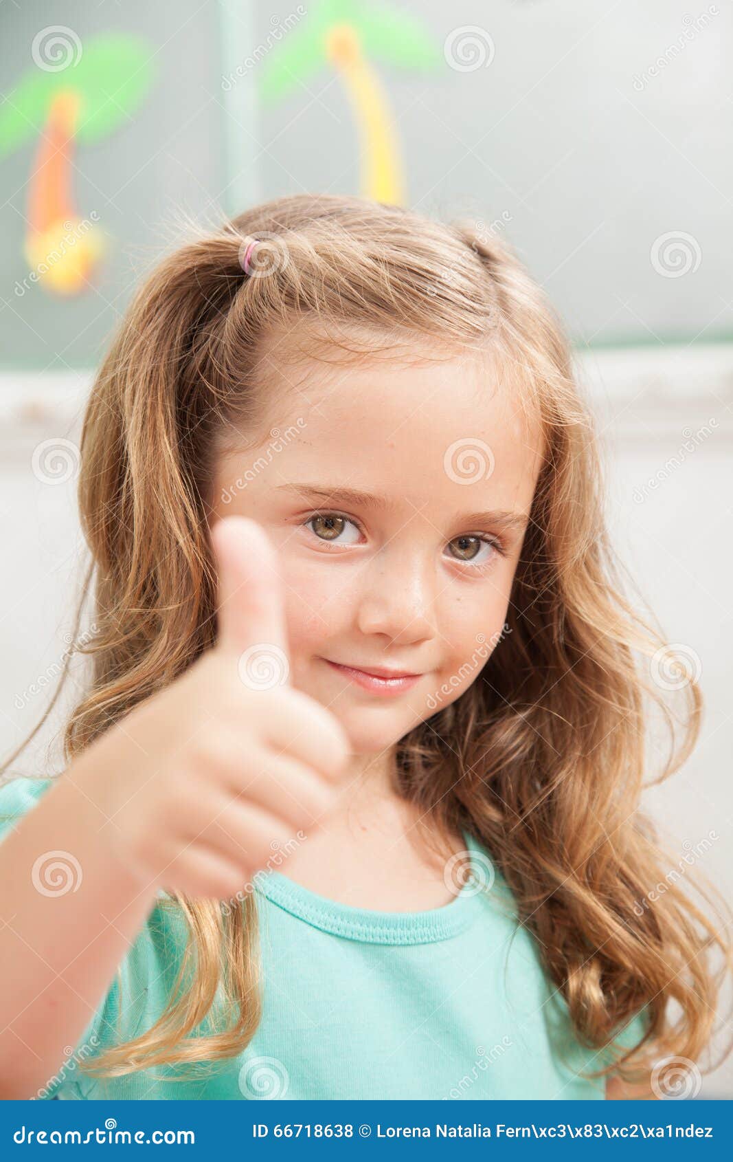 Portrait of a Kindergarten Girl Stock Photo - Image of property, pupil ...