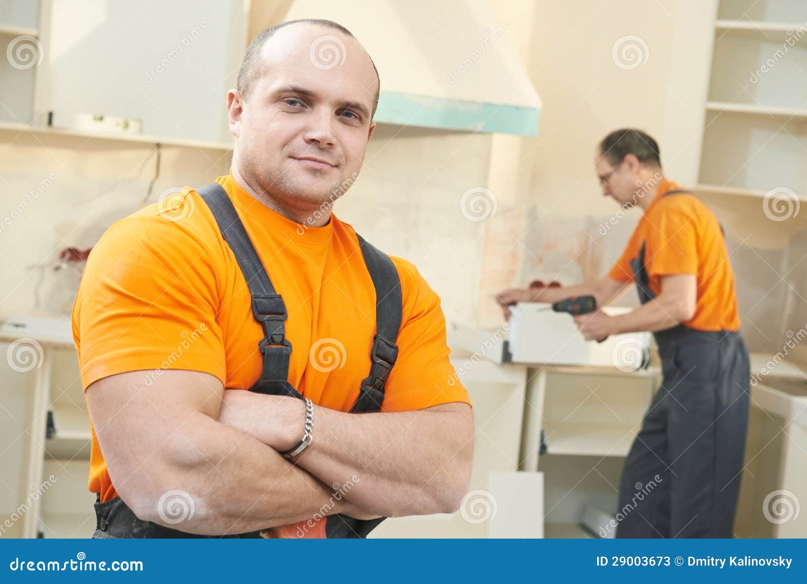 Portrait of Kitchen Installation Worker Stock Image - Image of ...